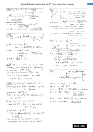 Dynamics 6th ed meriam solution | PDF