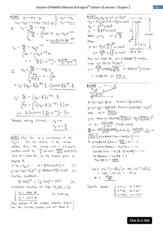Dynamics 6th ed meriam solution | PDF