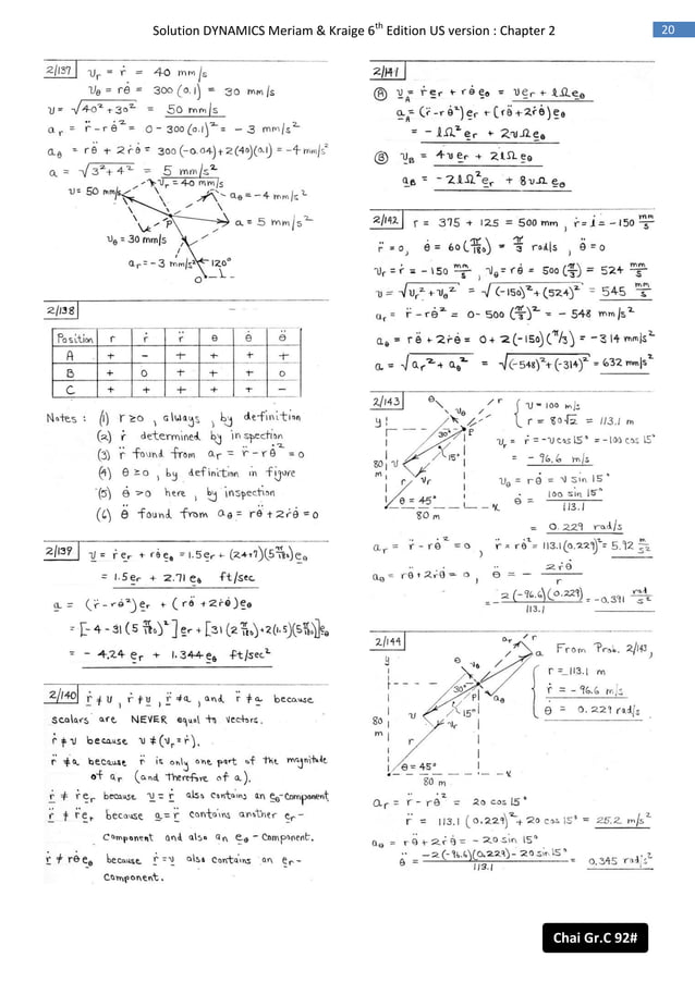 Dynamics 6th ed meriam solution | PDF | Physics | Science