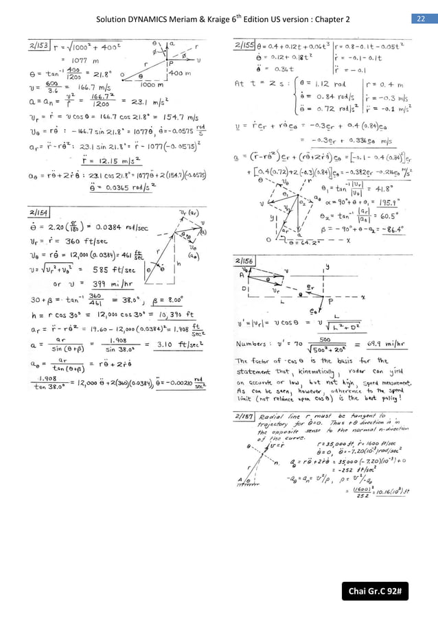 Dynamics 6th ed meriam solution | PDF | Physics | Science