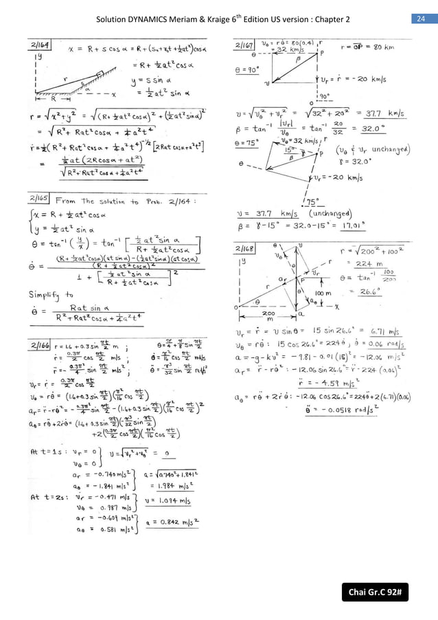 Dynamics 6th ed meriam solution | PDF | Physics | Science