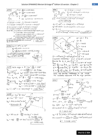 Dynamics 6th ed meriam solution | PDF