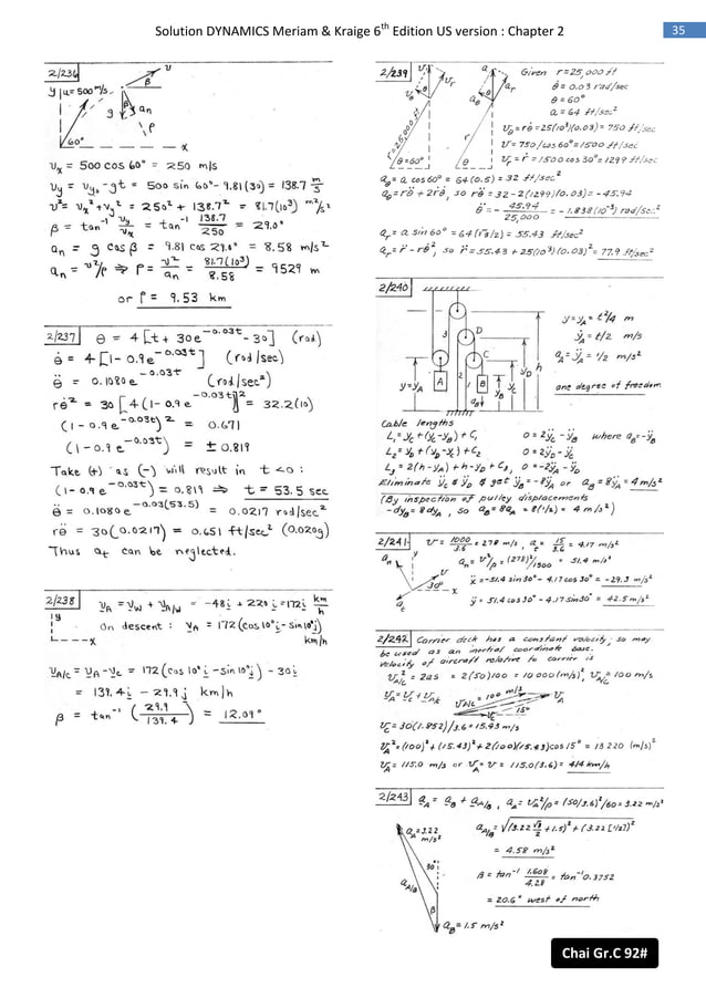 Dynamics 6th ed meriam solution | PDF | Physics | Science