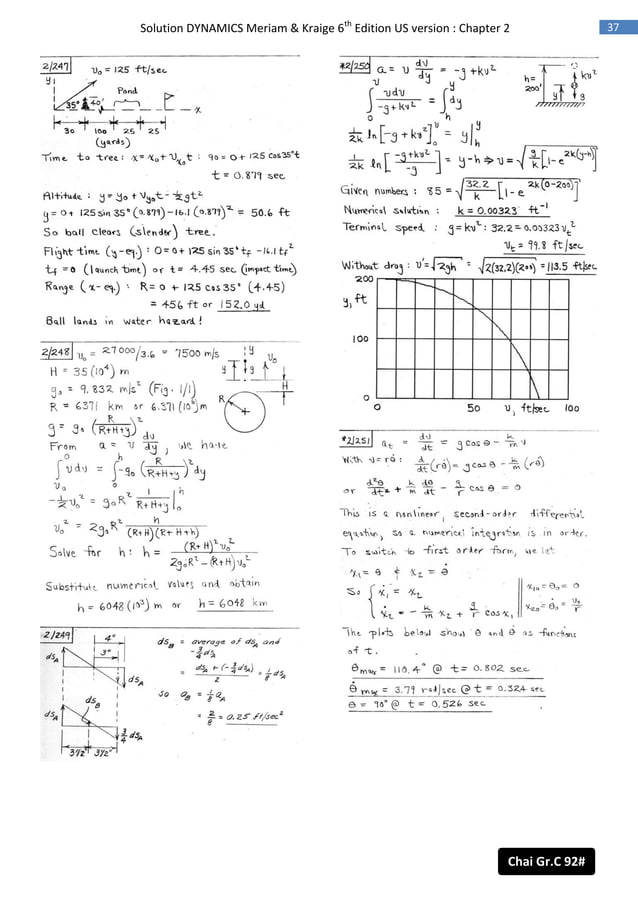 Dynamics 6th ed meriam solution | PDF | Physics | Science