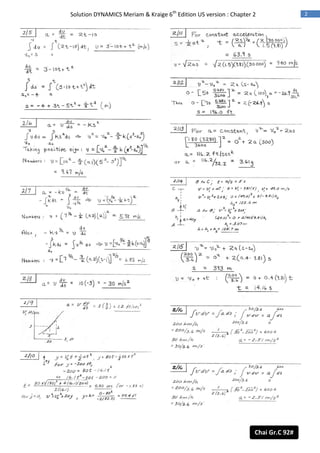 Dynamics 6th ed meriam solution | PDF