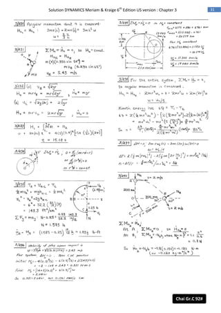 Dynamics 6th ed meriam solution | PDF