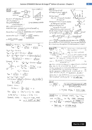 Dynamics 6th ed meriam solution | PDF