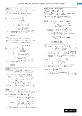 Dynamics 6th ed meriam solution | PDF