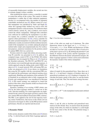 Dynamics and control of a robotic arm having four links | PDF
