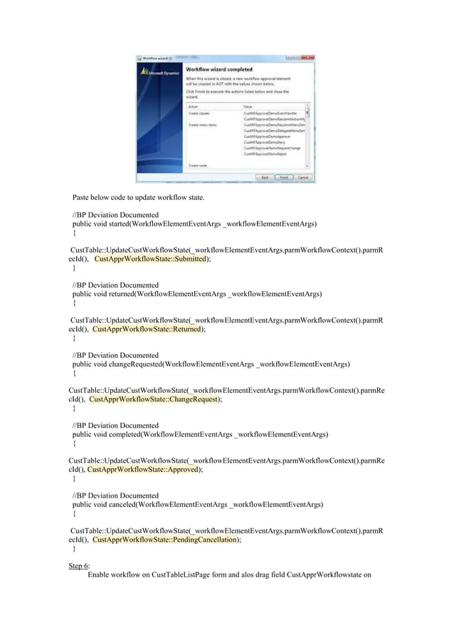 Dynamics ax 2012 workflow development | PDF