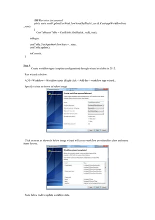 Dynamics ax 2012 workflow development | PDF