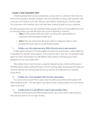 Dynamics AX Fast Sales Quotation | PDF
