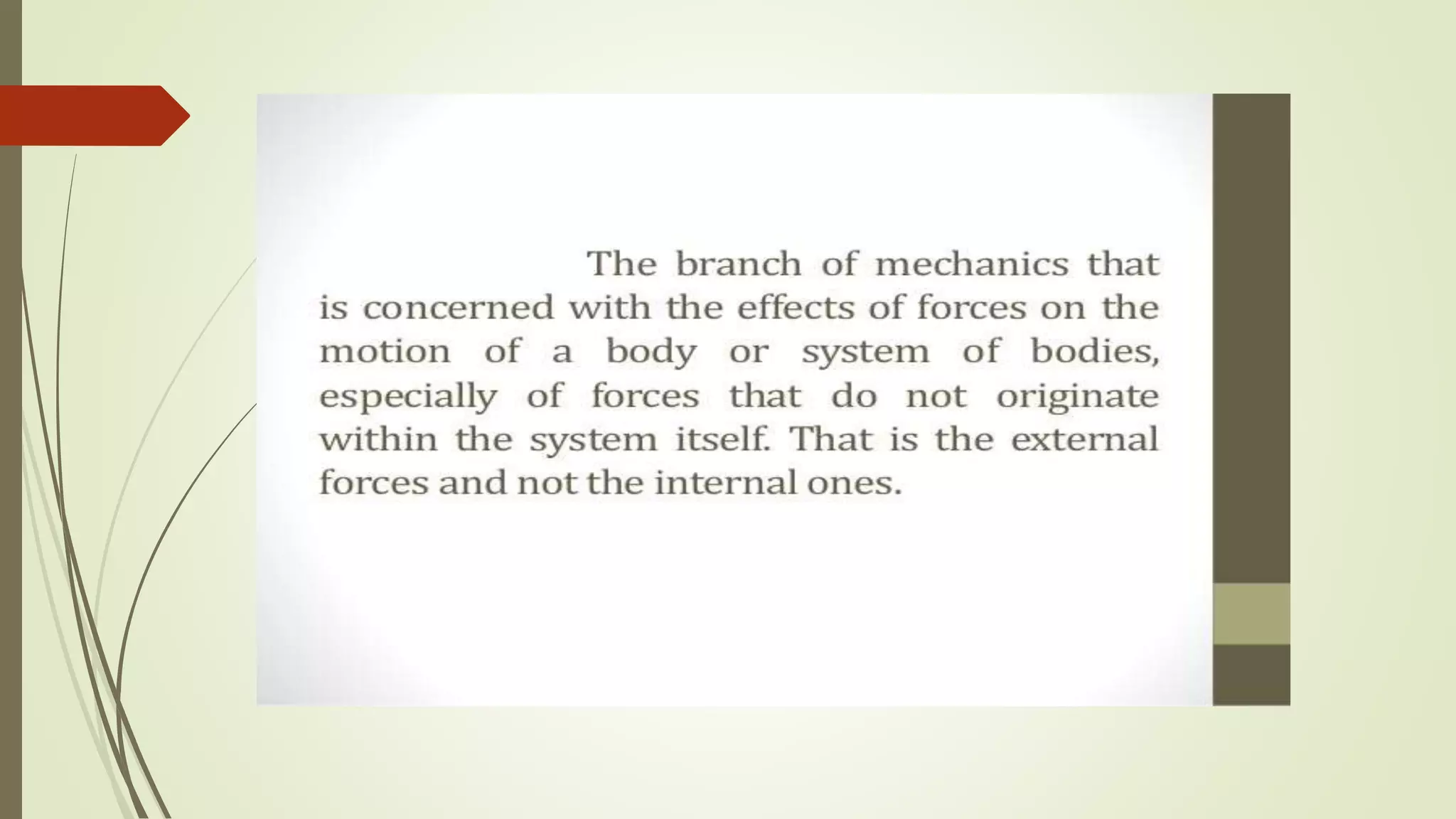 Dynamics Basic concepts | PPTX