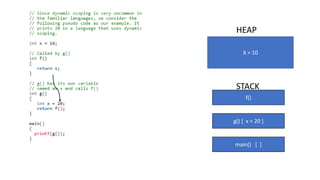 Dynamic scoping | PPT