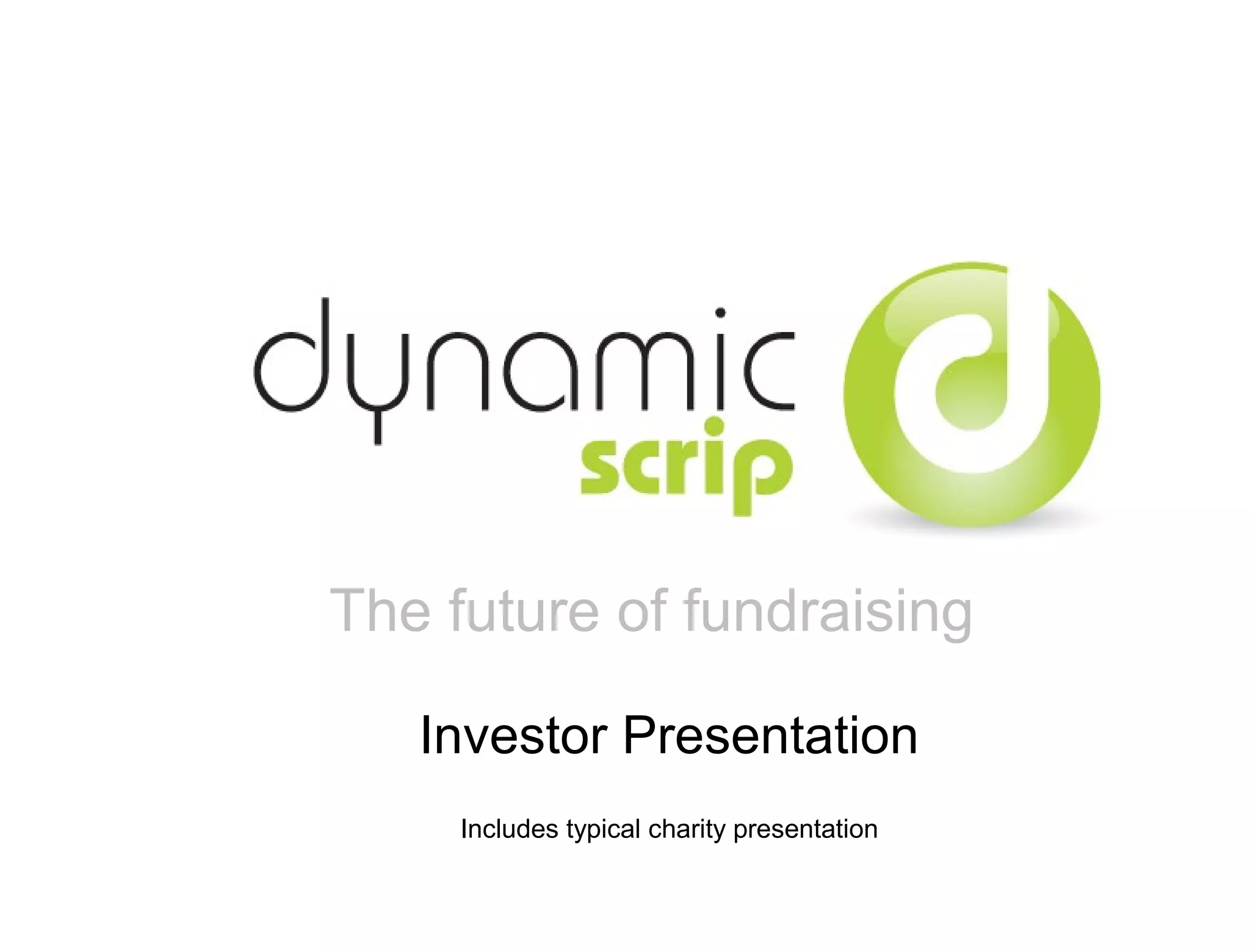 Dynamic scrip crowdfunder presentation 06.26.15