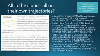 Dynamics CRM in 2010 - 5 year retrospective | PPT