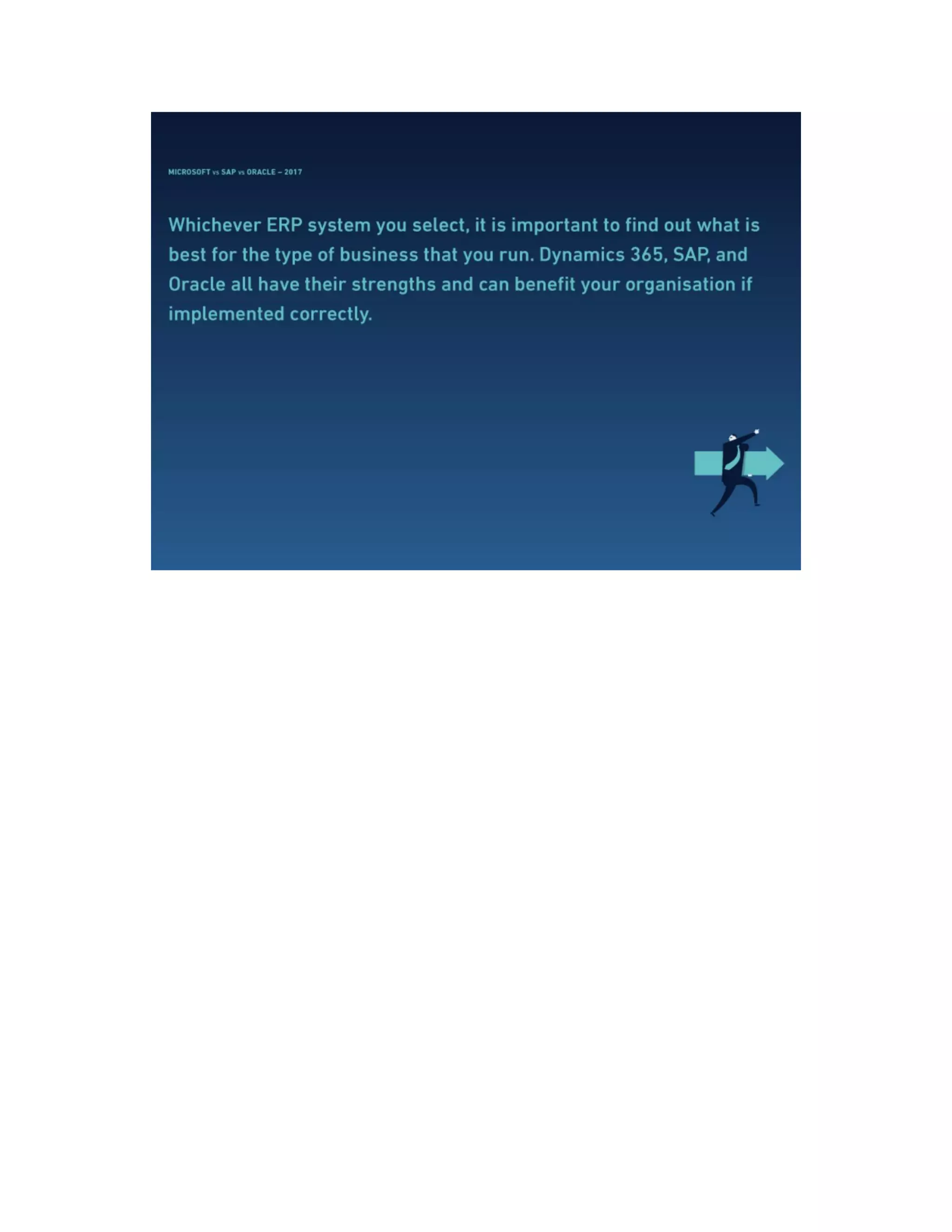 ERP Comparison: Microsoft vs SAP vs Oracle - 2017 | PDF