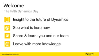 Dynamics Day 2013 Welcome and Opening Keynote | PPT