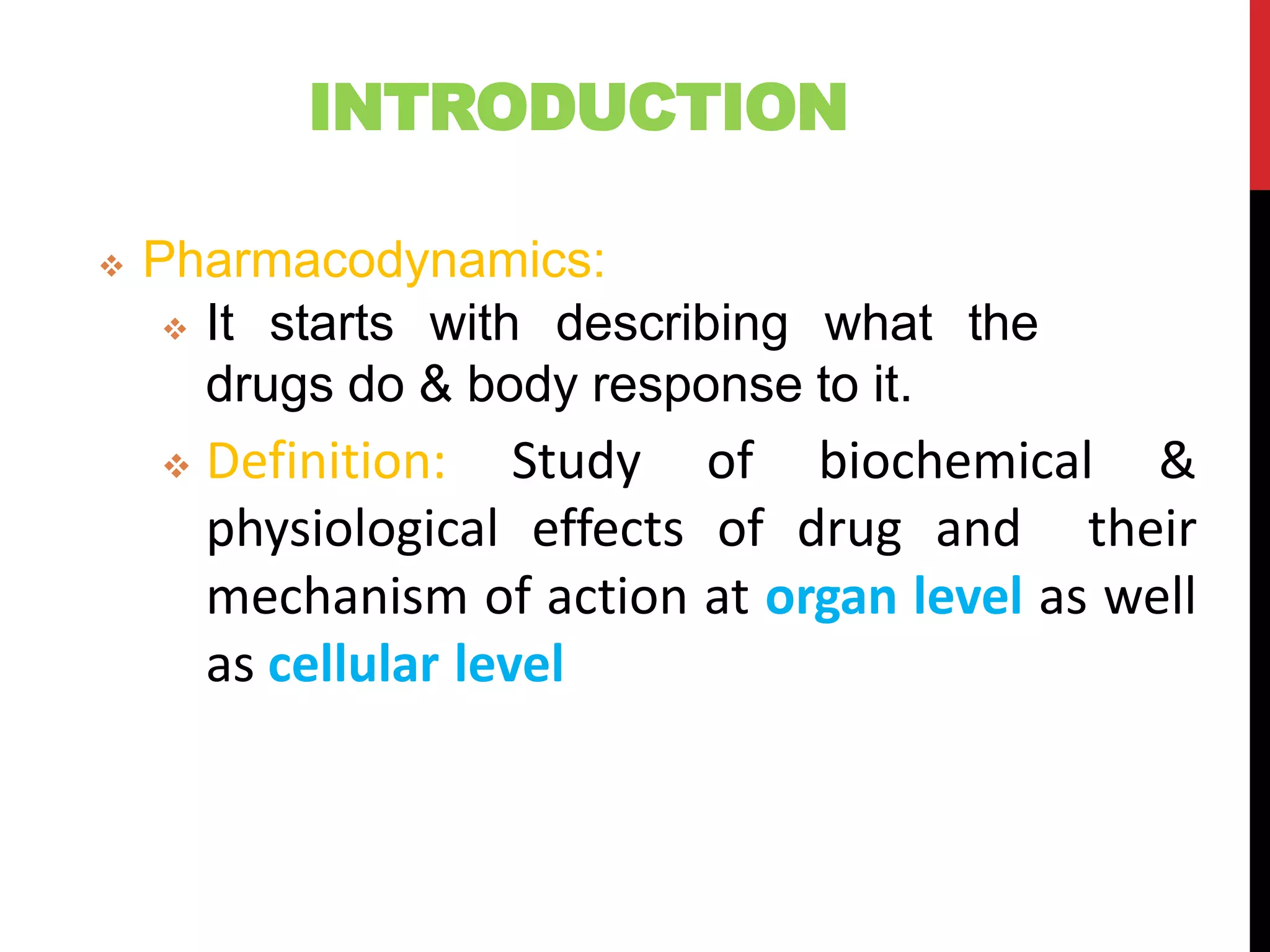 Pharmacodynamics By Dr Debasish Pradhan | PPTX