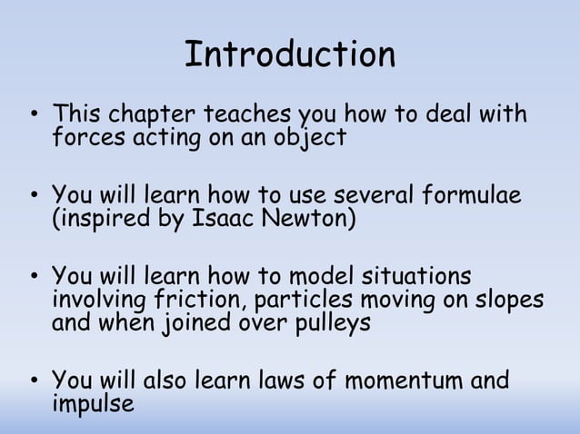 Dynamics (full chapter) | PPTX | Physics | Science