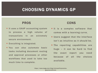 Microsoft Dynamics GP Enterprise Resource Planning System | PPTX