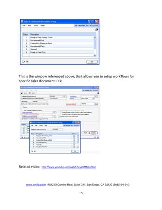 Dynamics gp insights to distribution - sales orders | PDF