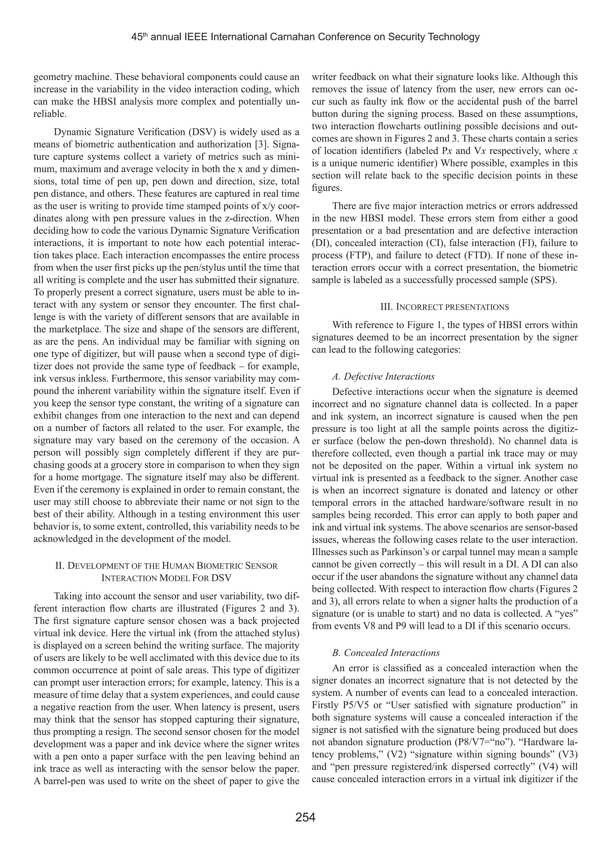 2011 Dynamic Signature Verifi Cation And The Human Biometric Sensor Interaction Model Pdf