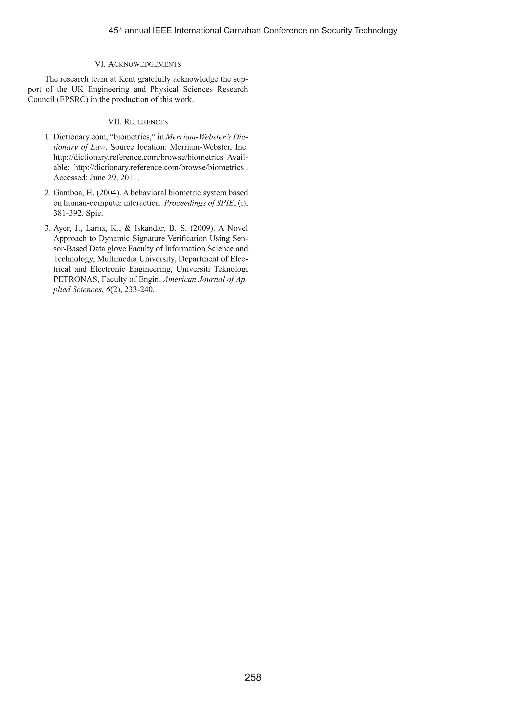 2011 Dynamic Signature Verifi Cation And The Human Biometric Sensor Interaction Model Pdf