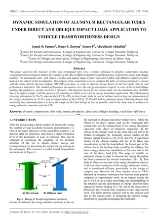 Dynamic simulation of aluminum rectangular tubes under direct and ...