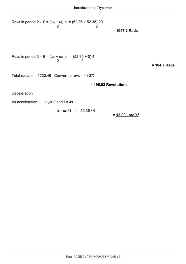 Introduction to Dynamics | DOC
