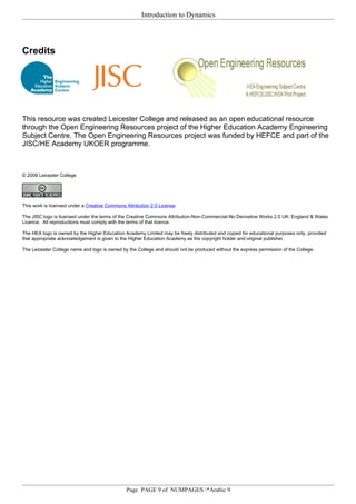 Introduction to Dynamics | DOC