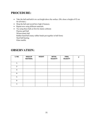 Easy way to find coefficient of Restitution - Engineerinig Dynamics | PDF