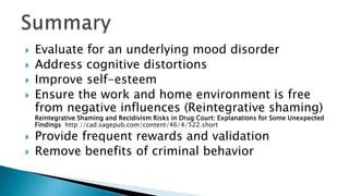 Dynamics of addiction and criminal behavior | PPTX