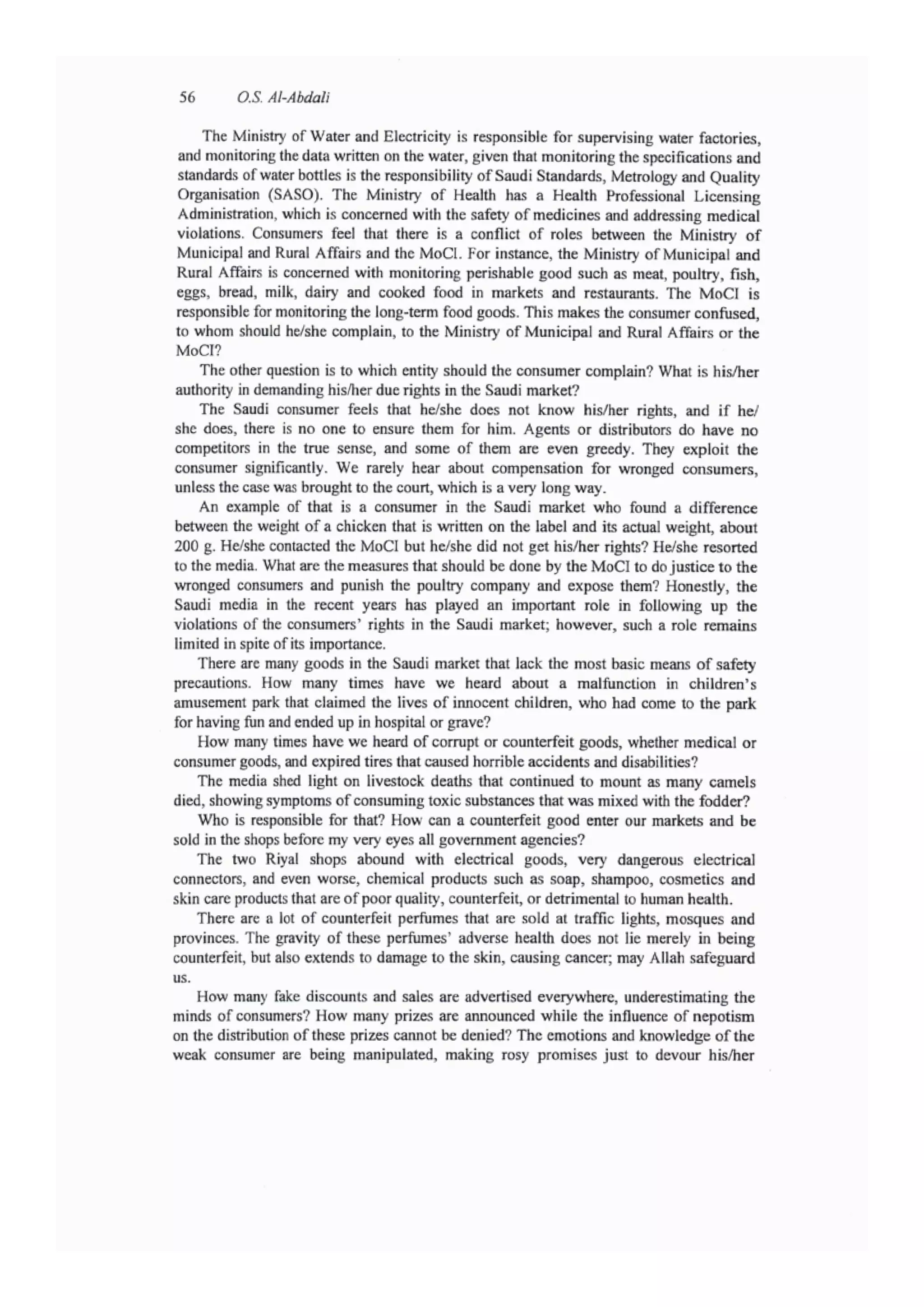 Dynamics of consumer protection in saudi arabia | PDF