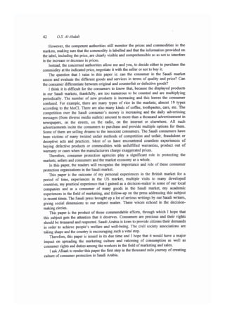 Dynamics of consumer protection in saudi arabia | PDF