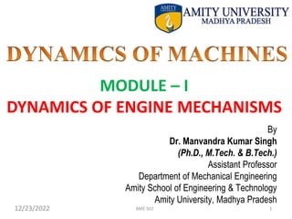 Dynamics of Machines_Module I.pptx
