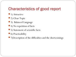 Dynamics of report writing | PPT