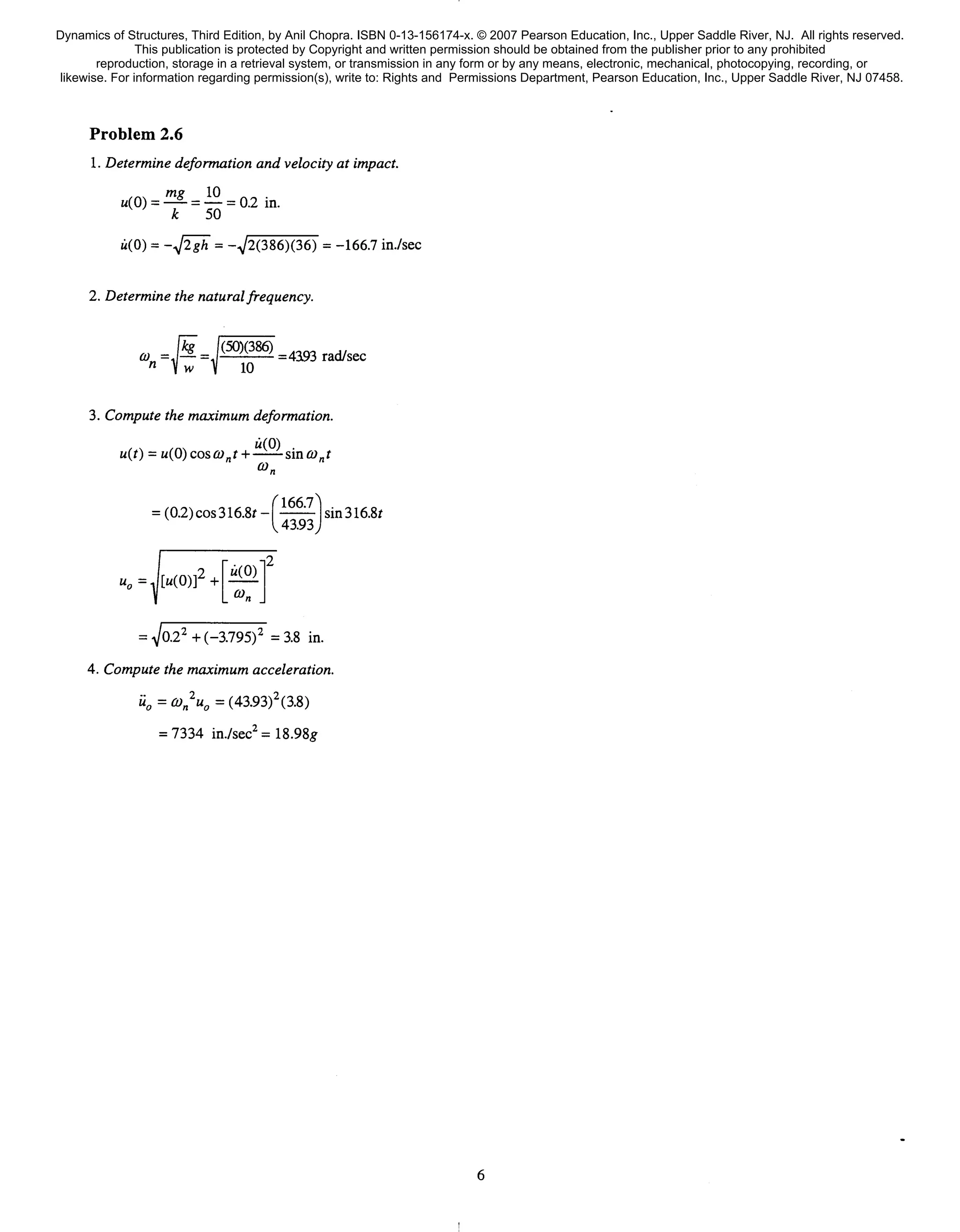 Dynamics of Structures - A K Chopra - Solutions Manual.pdf