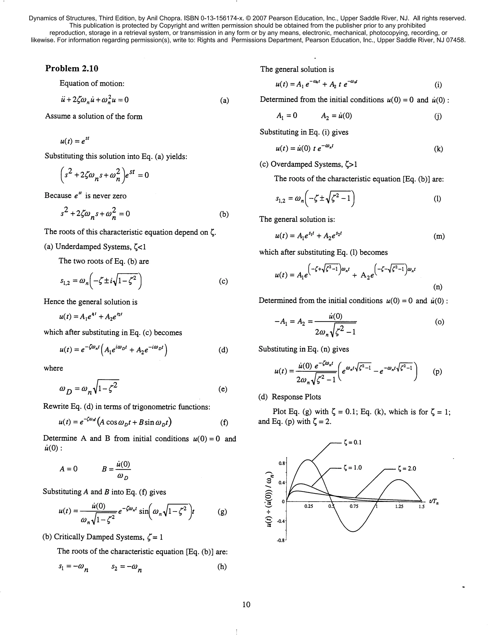 Dynamics of Structures - A K Chopra - Solutions Manual.pdf