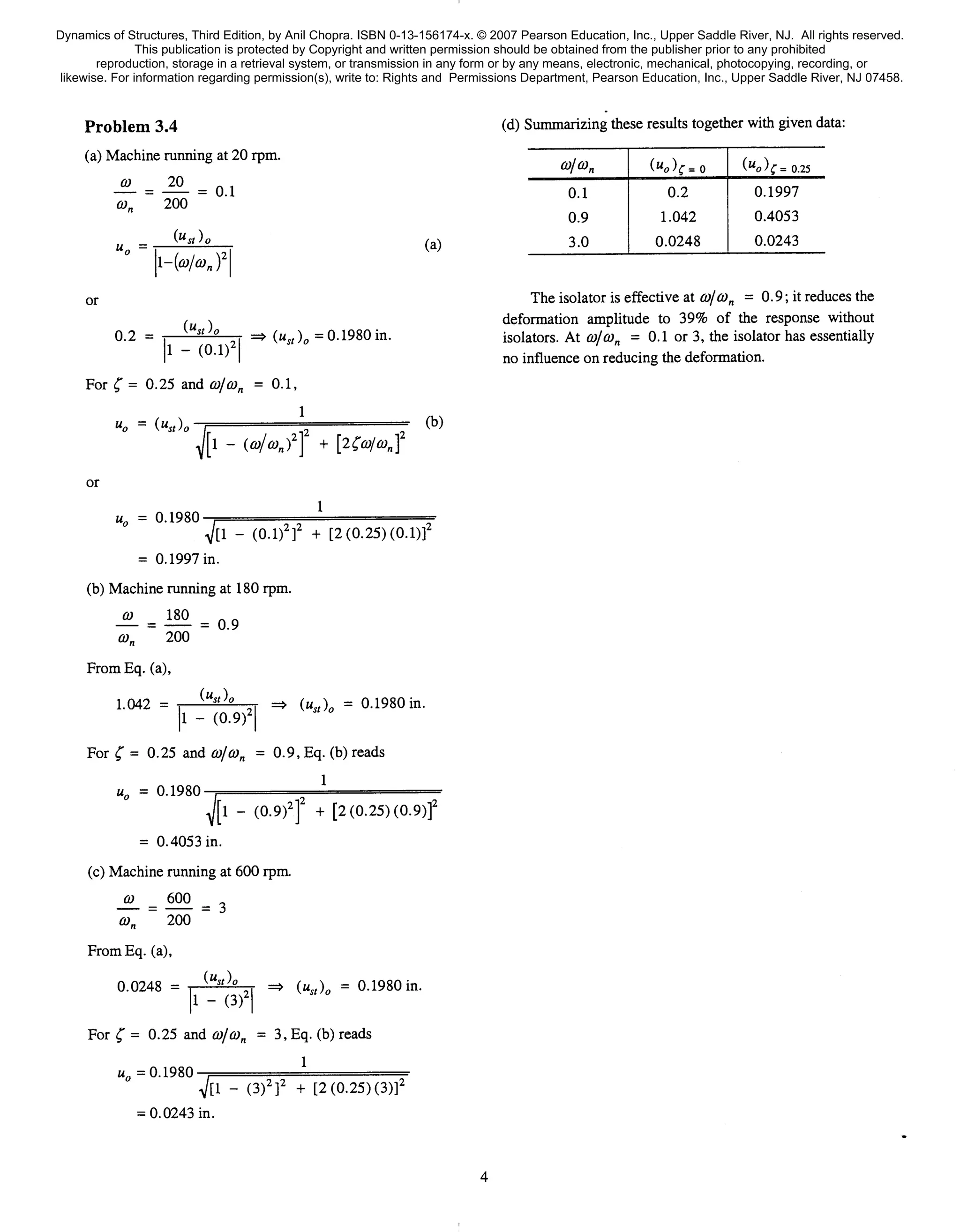 Dynamics of Structures - A K Chopra - Solutions Manual.pdf