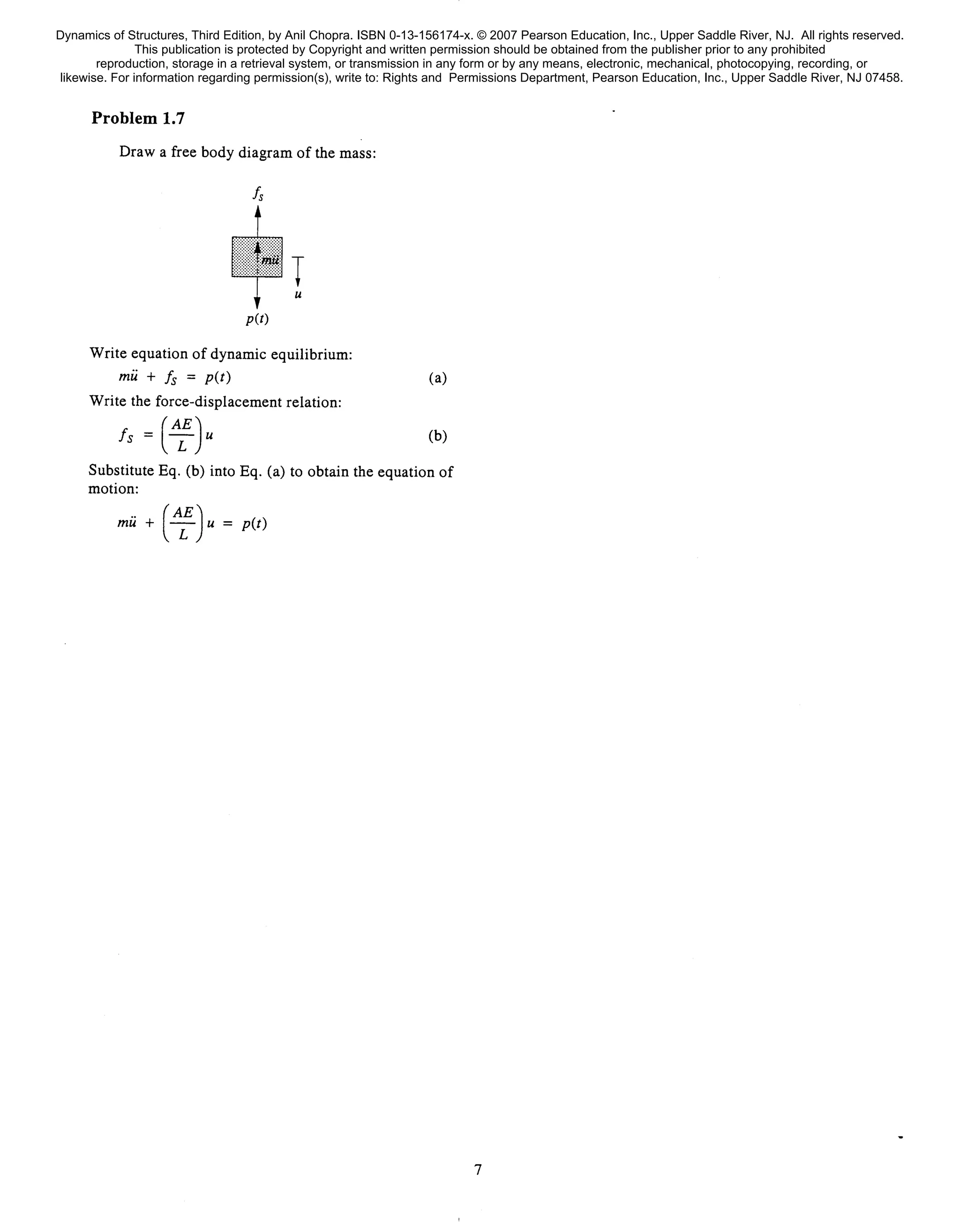 Dynamics of Structures - A K Chopra - Solutions Manual.pdf