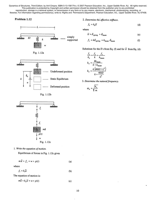 Dynamics of Structures - A K Chopra - Solutions Manual.pdf