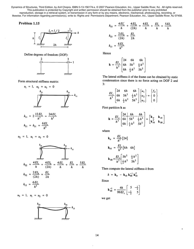 Dynamics of Structures - A K Chopra - Solutions Manual.pdf