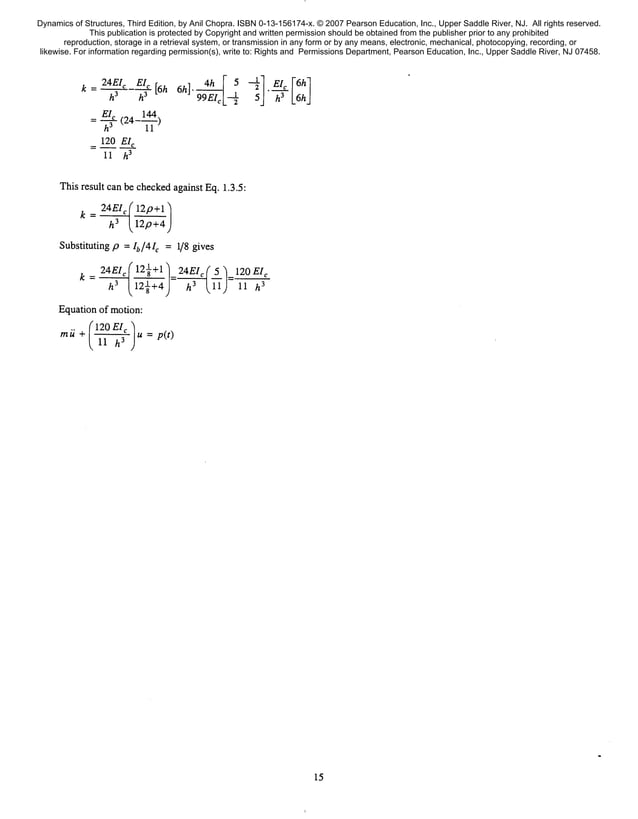 Dynamics of Structures - A K Chopra - Solutions Manual.pdf