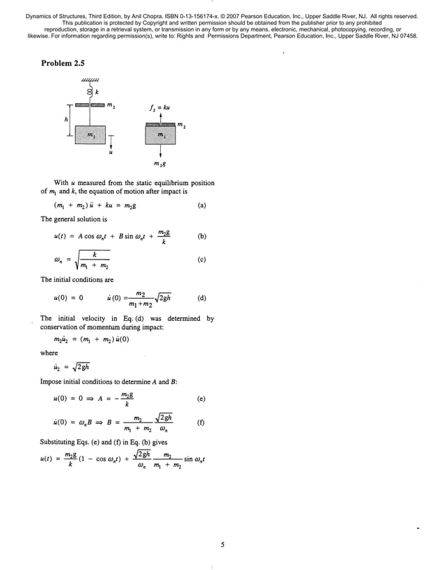 Dynamics of Structures - A K Chopra - Solutions Manual.pdf