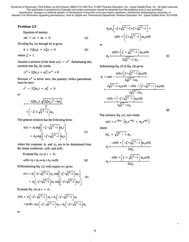Dynamics of Structures - A K Chopra - Solutions Manual.pdf