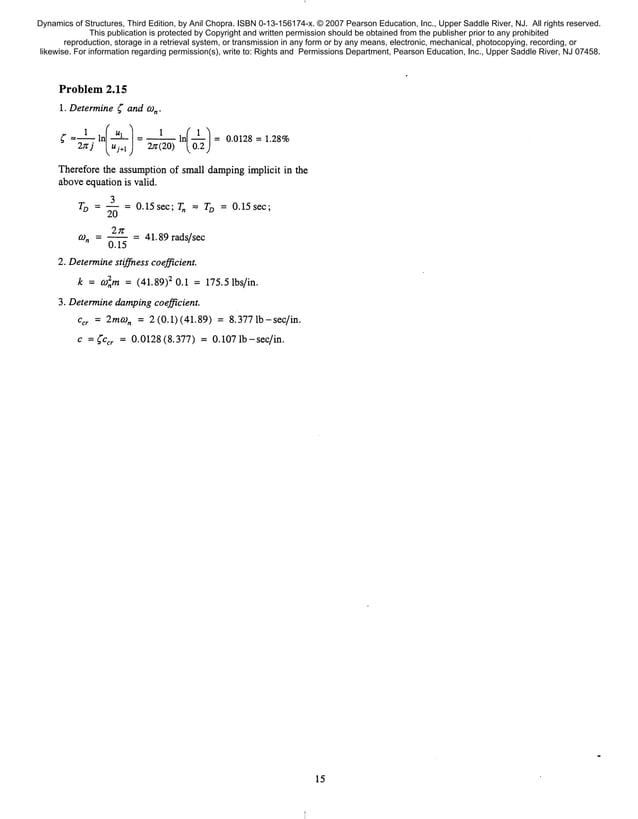 Dynamics of Structures - A K Chopra - Solutions Manual.pdf
