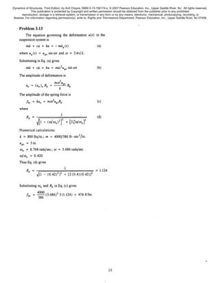 Dynamics of Structures - A K Chopra - Solutions Manual.pdf