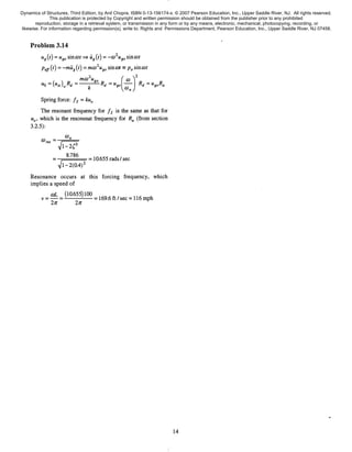 Dynamics of Structures - A K Chopra - Solutions Manual.pdf