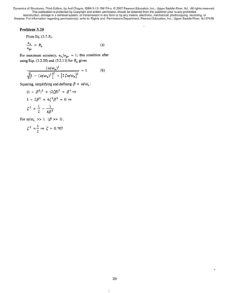 Dynamics of Structures - A K Chopra - Solutions Manual.pdf